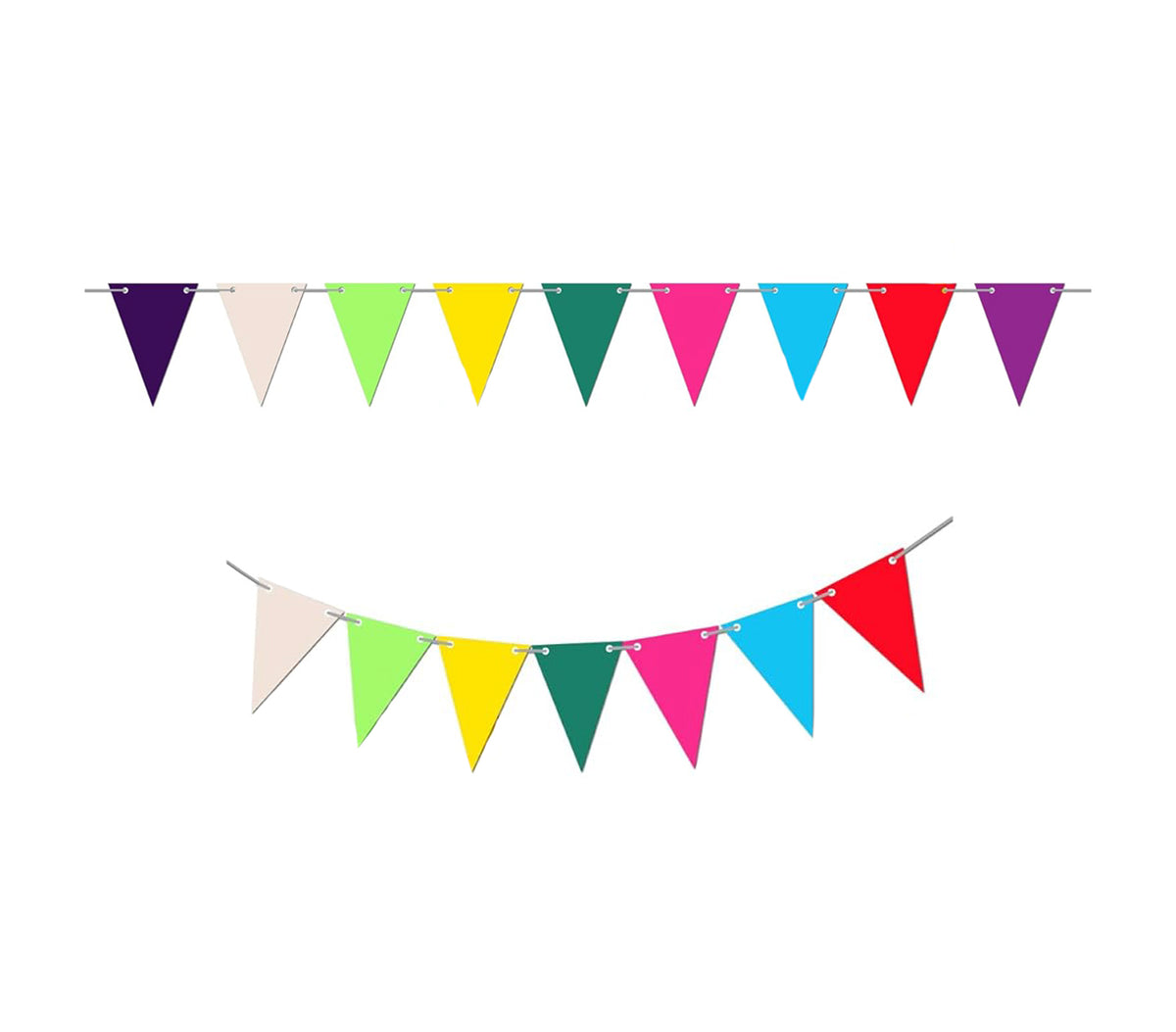 Reusable Colourful Bunting Flags Triangle Banners Outdoor Activity Par ...