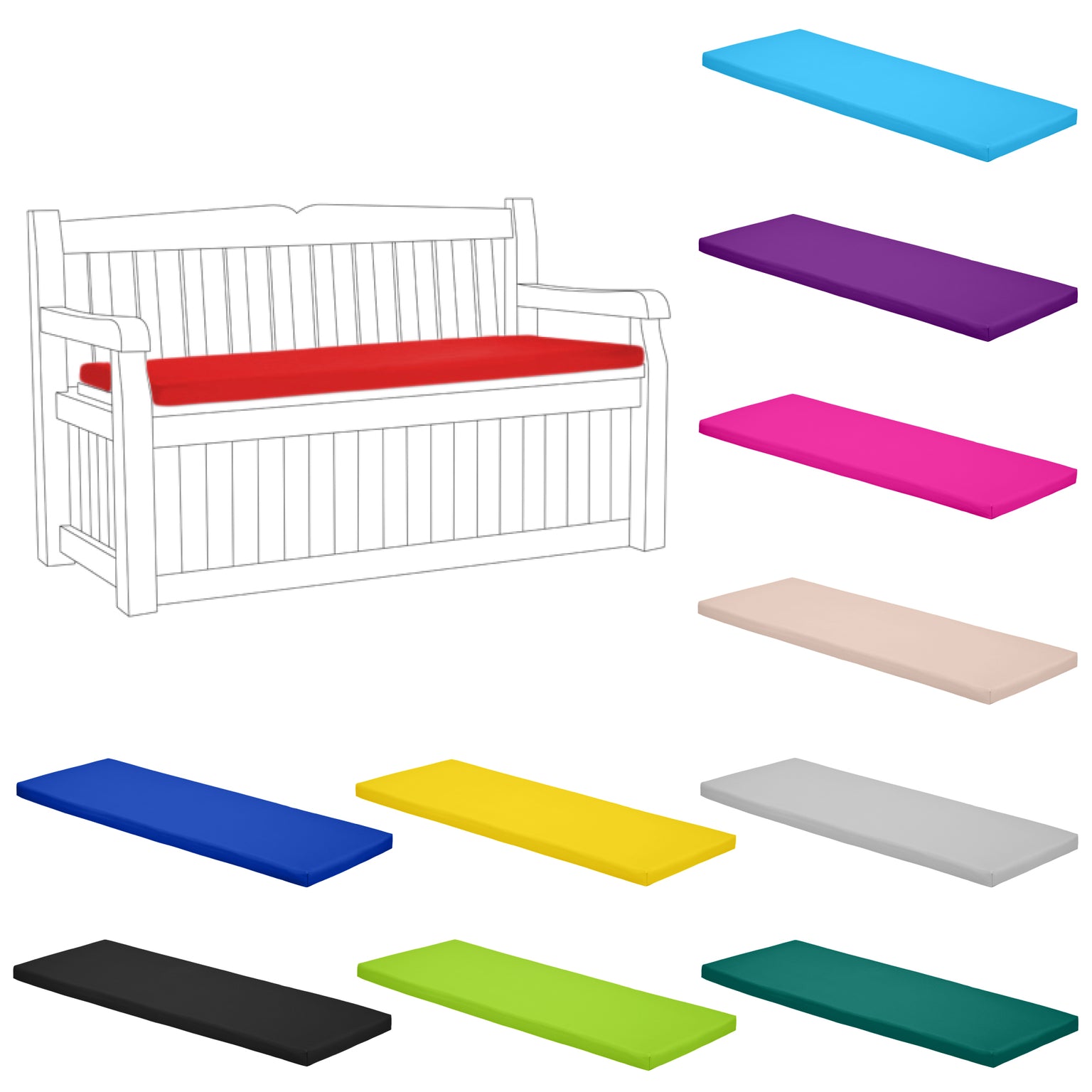 Bench Seat Pads Shop now — GardenistaUK Store