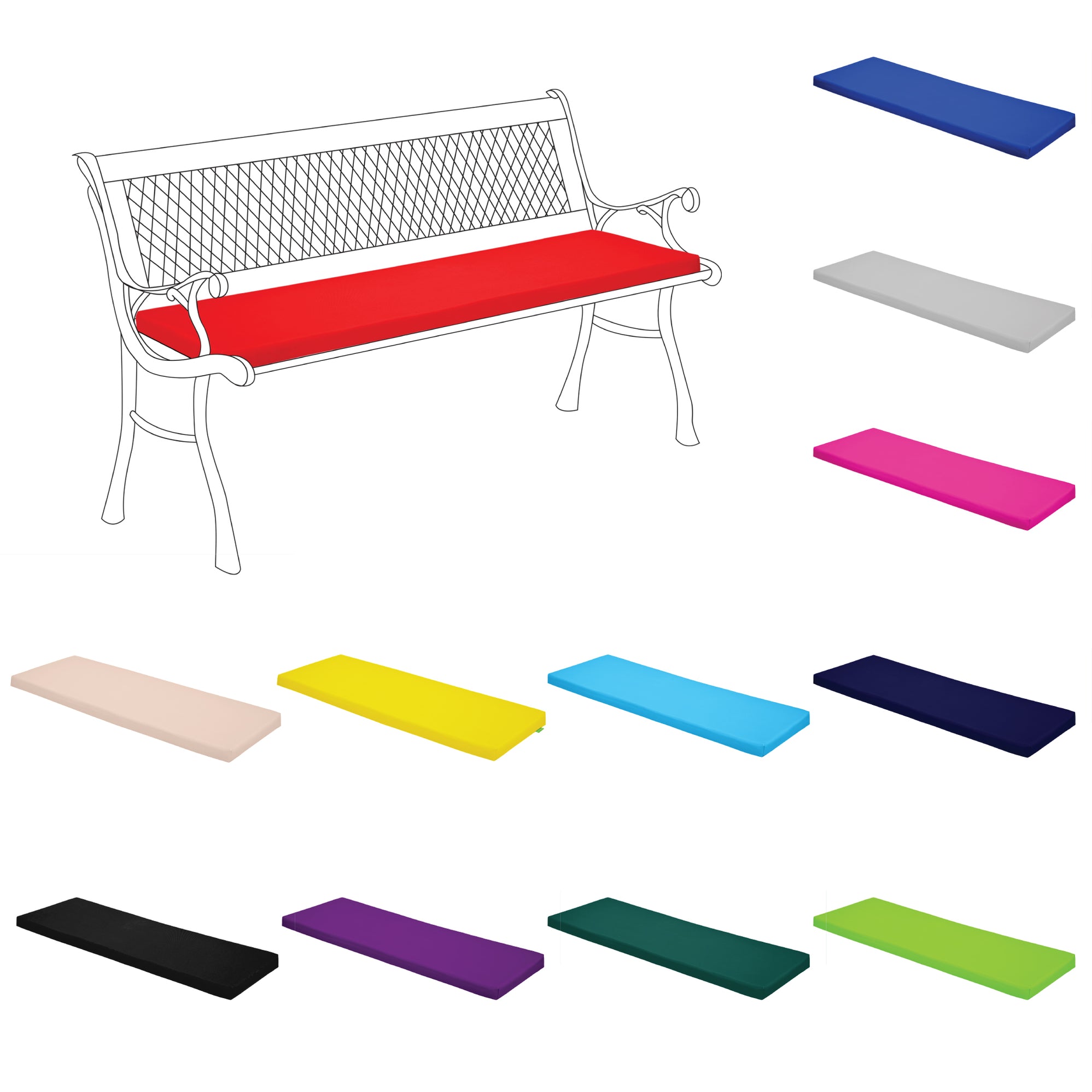 Bench Seat Pads Shop now — GardenistaUK Store