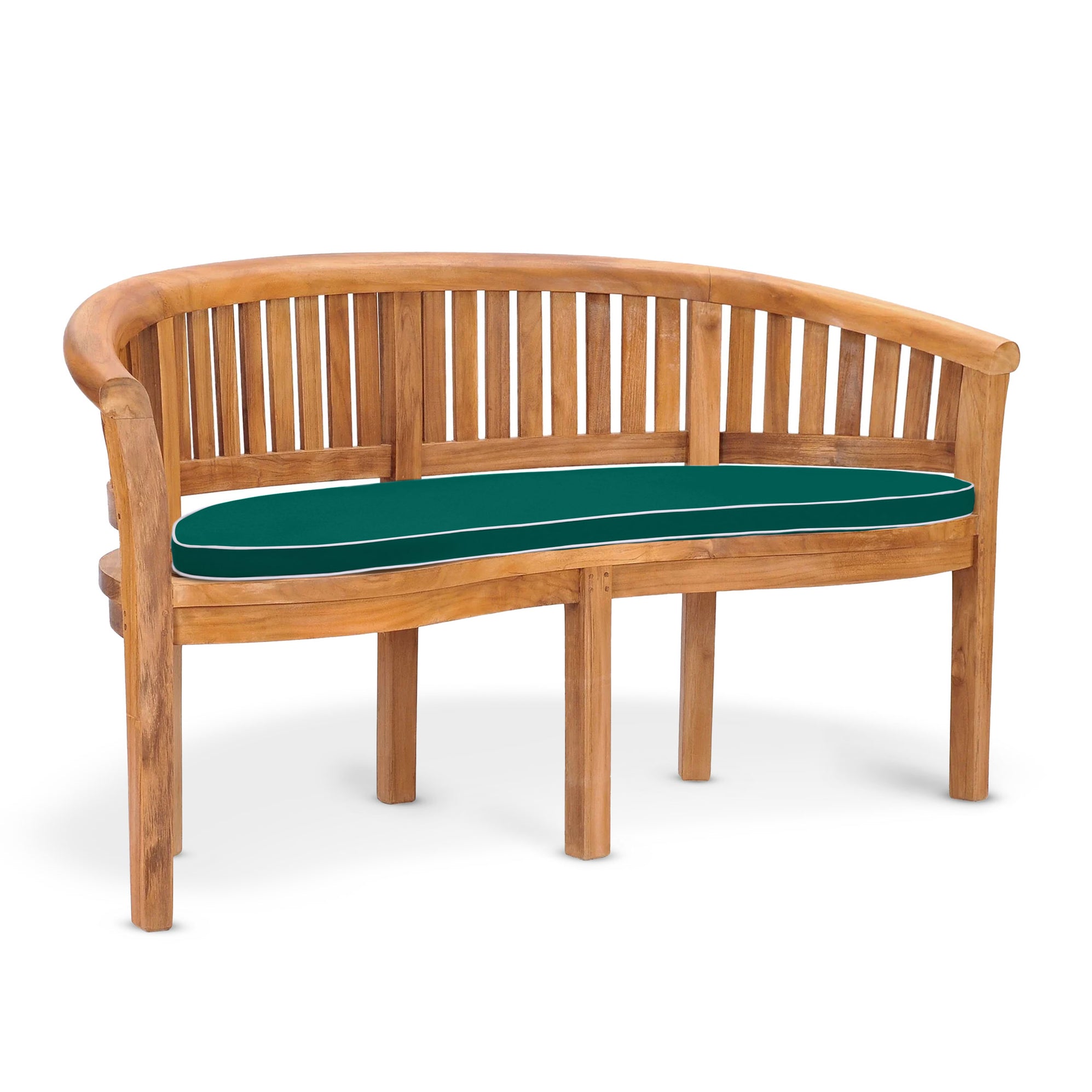 Water-Resistant Banana Bench Seat Pad with Ties Outdoor Curved Bench C ...